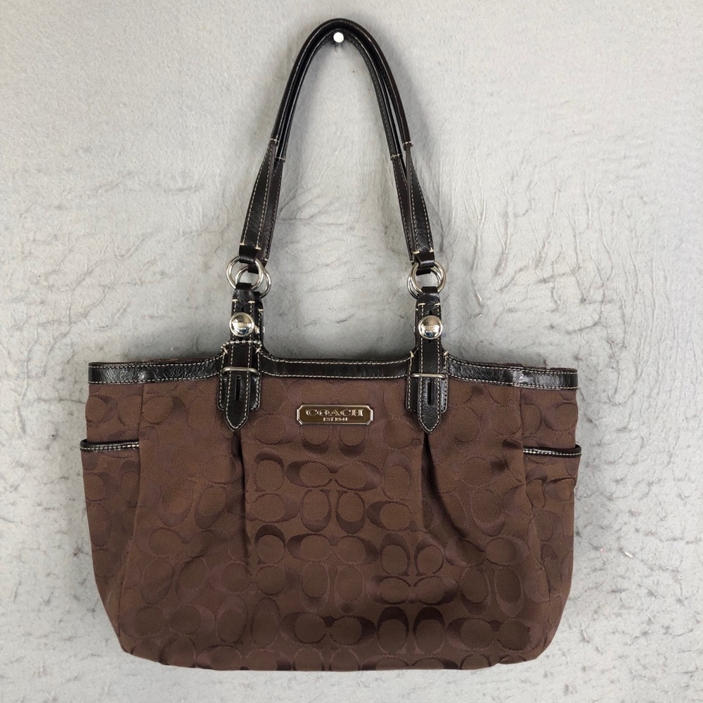 Coach Signature Handbag Brown C Lettering Classic Pur… - Gem